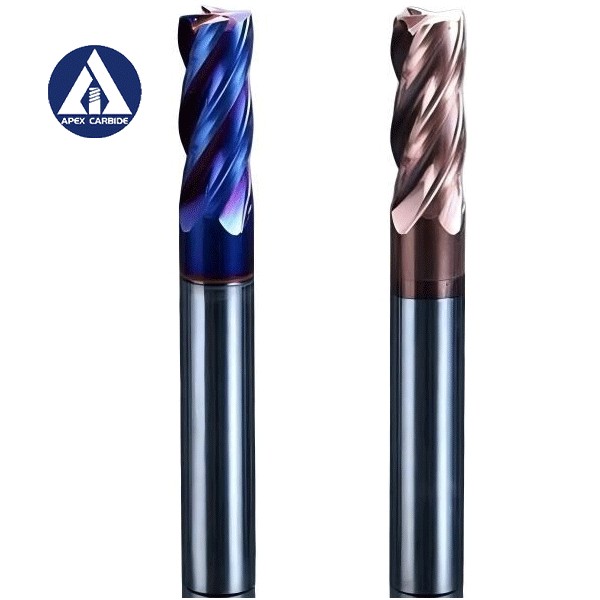 68 HRC Solid Carbide Milling Cutters with NaNo Blue Coated