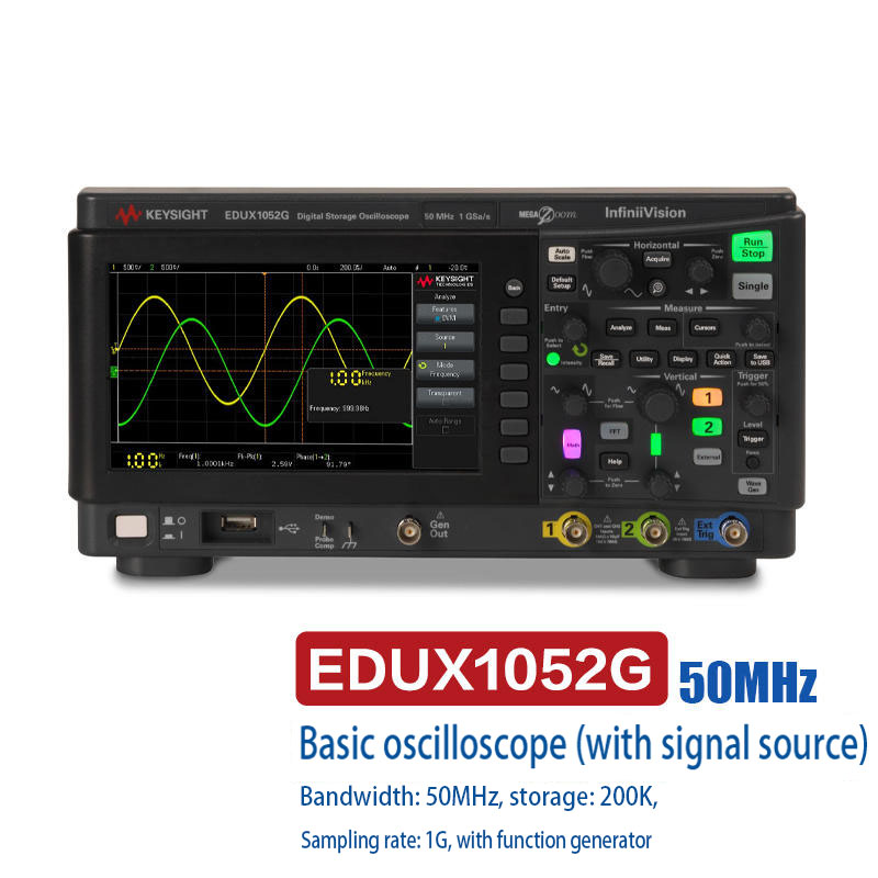 KEYSIGHT是德 EDUX1052G 示波器:50 MHz,2 个模拟通道,内置波形发生器_苏州蓝测电子科技有限公司