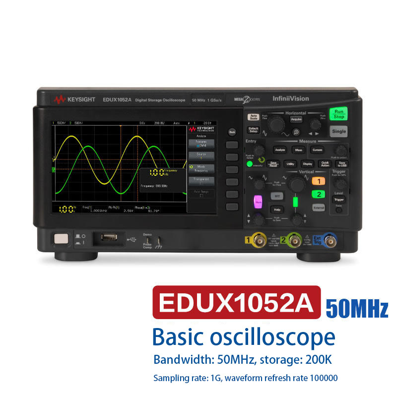 KEYSIGHT是德 EDUX1052A 示波器:50 MHz,2 个模拟通道_苏州蓝测电子科技有限公司