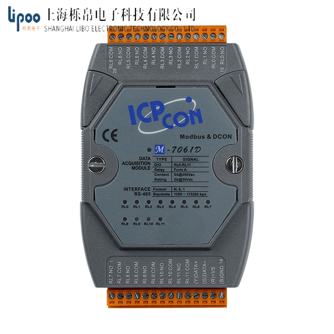 泓格模块_ICPCON_M-7061D_远程分布式I/O_泓格科技大陆分公司_上海栎帛电子科技有限公司_上海泓格总代理商