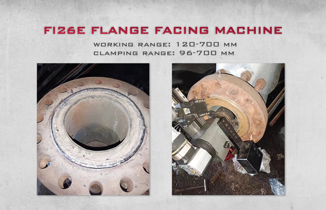 Repair RTJ Groove with Flange Facing Machine