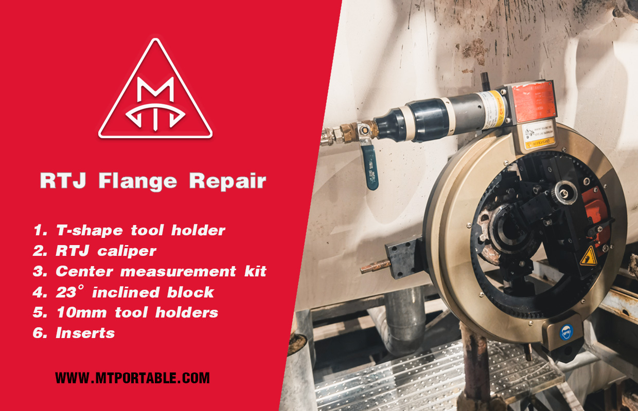 FE12 OD Mounted Flange Facing Machine | On-site Small Flange Processing Kit