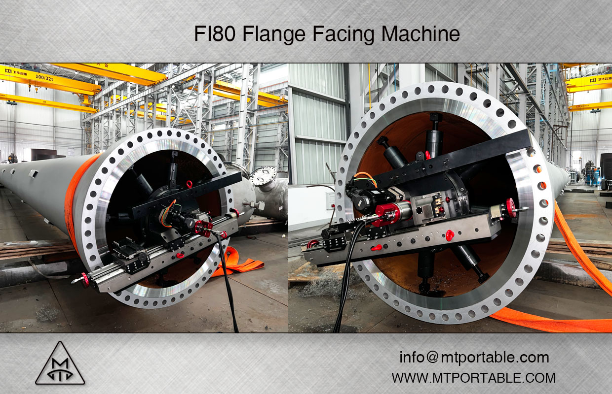 MT Portable Machine: On-Site 2-Meter Flange Repair Success