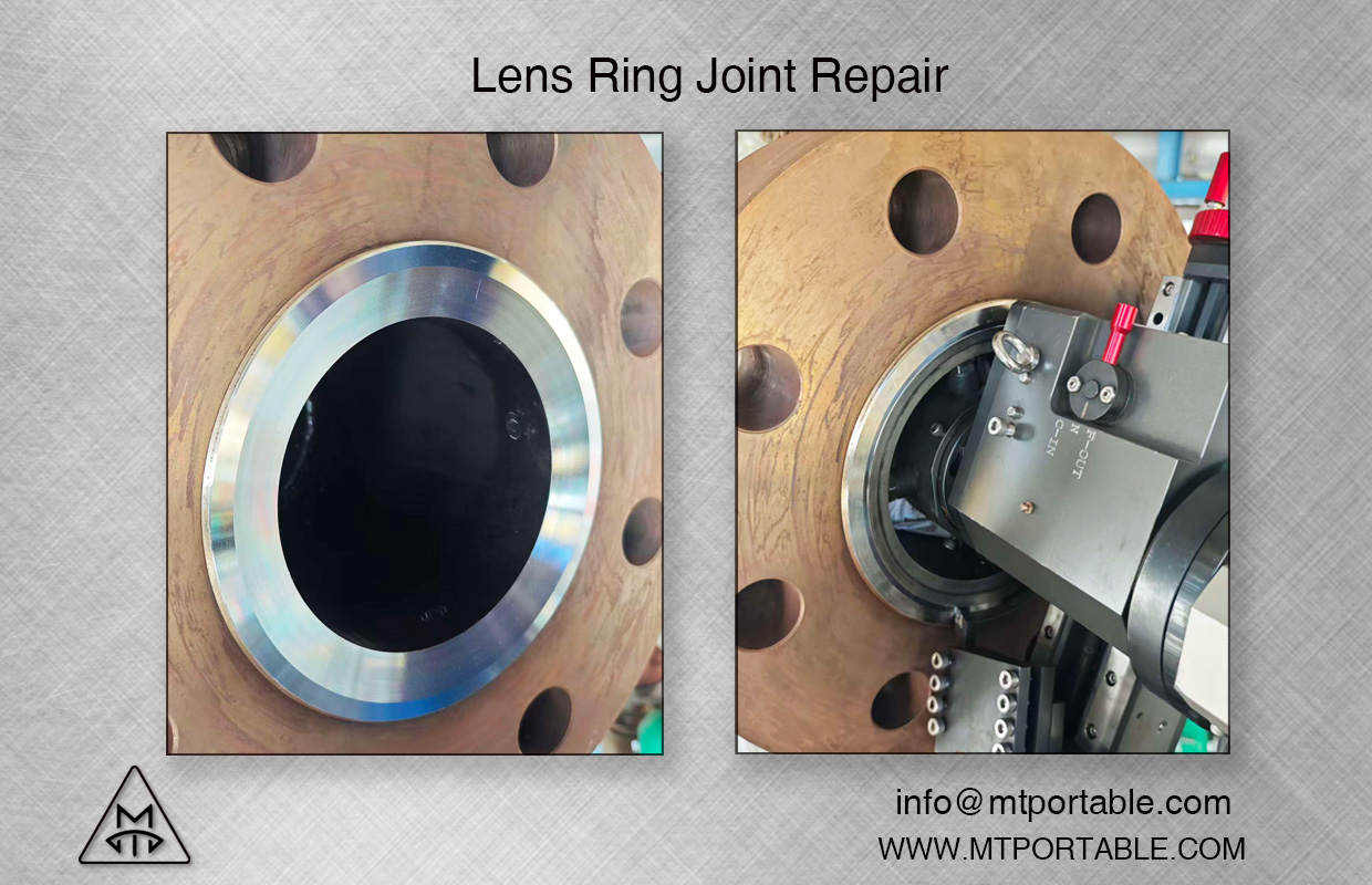 On-Site Machining of Lens Ring Flange Faces | MT Portable Machine