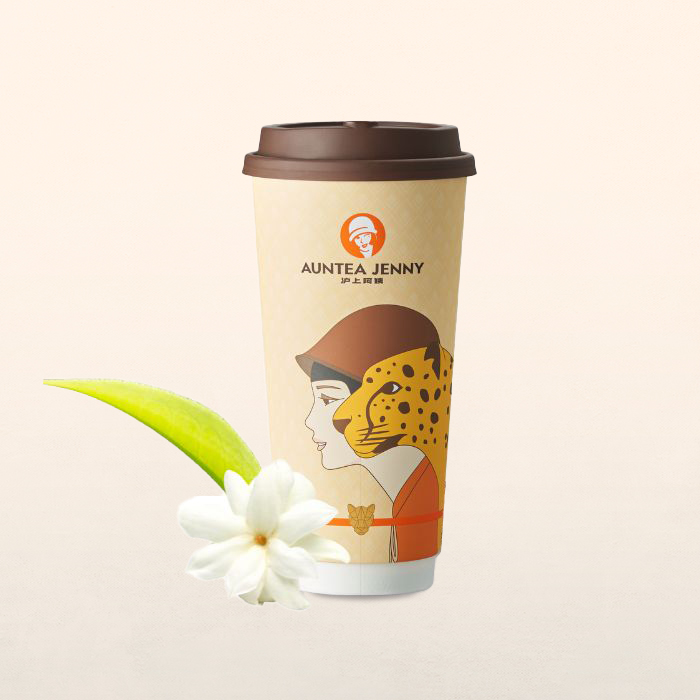 Jasmine Green Fresh Milk Tea_Auntea Jenny Fresh fruit Tea