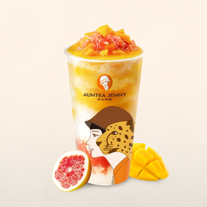 Classic Mango Grapefruit Sago_Auntea Jenny Fresh fruit Tea