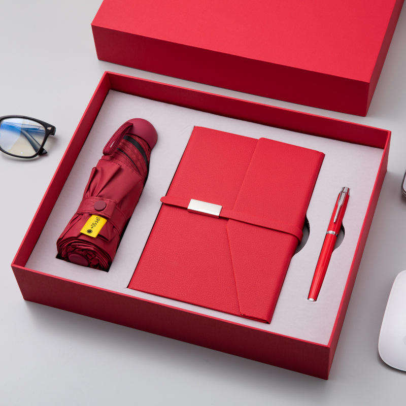 A5 Notebook Pocket Umbrella Pen Gift Box for Business Ideas