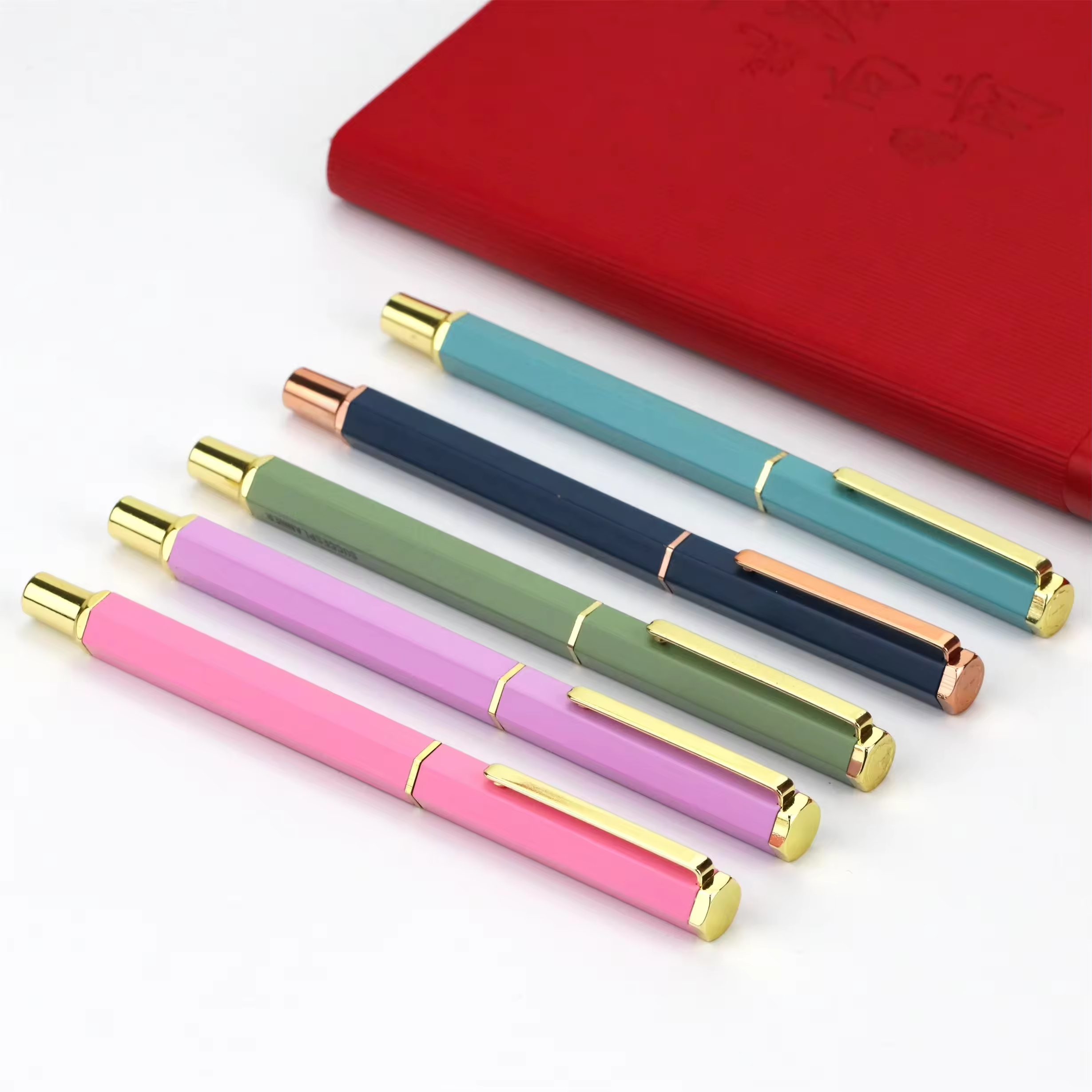 Hexagonal Metal Pen With Ink Refill Roller Ball
