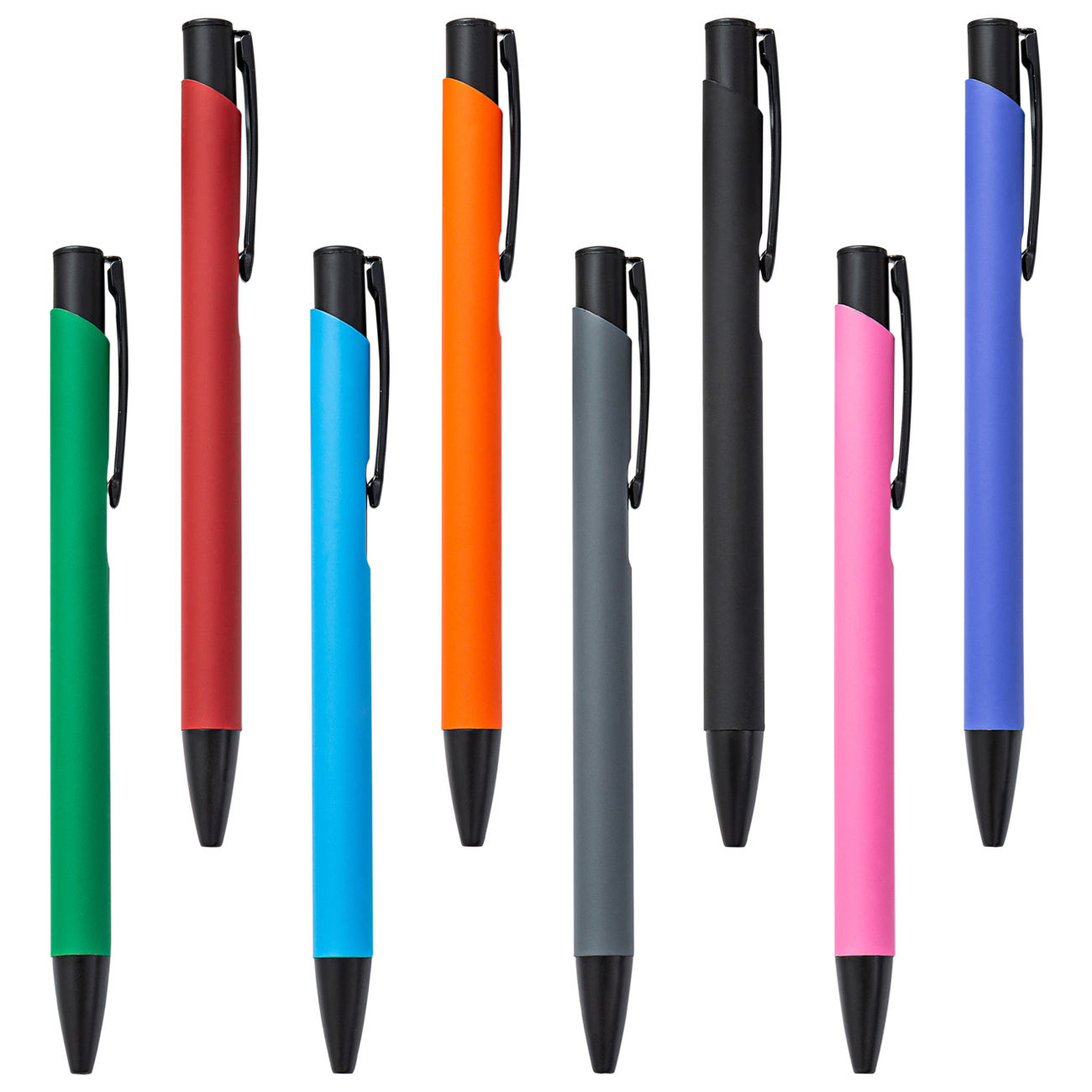 New Design Aluminum Rod Press Pen Steel Body Point Pen