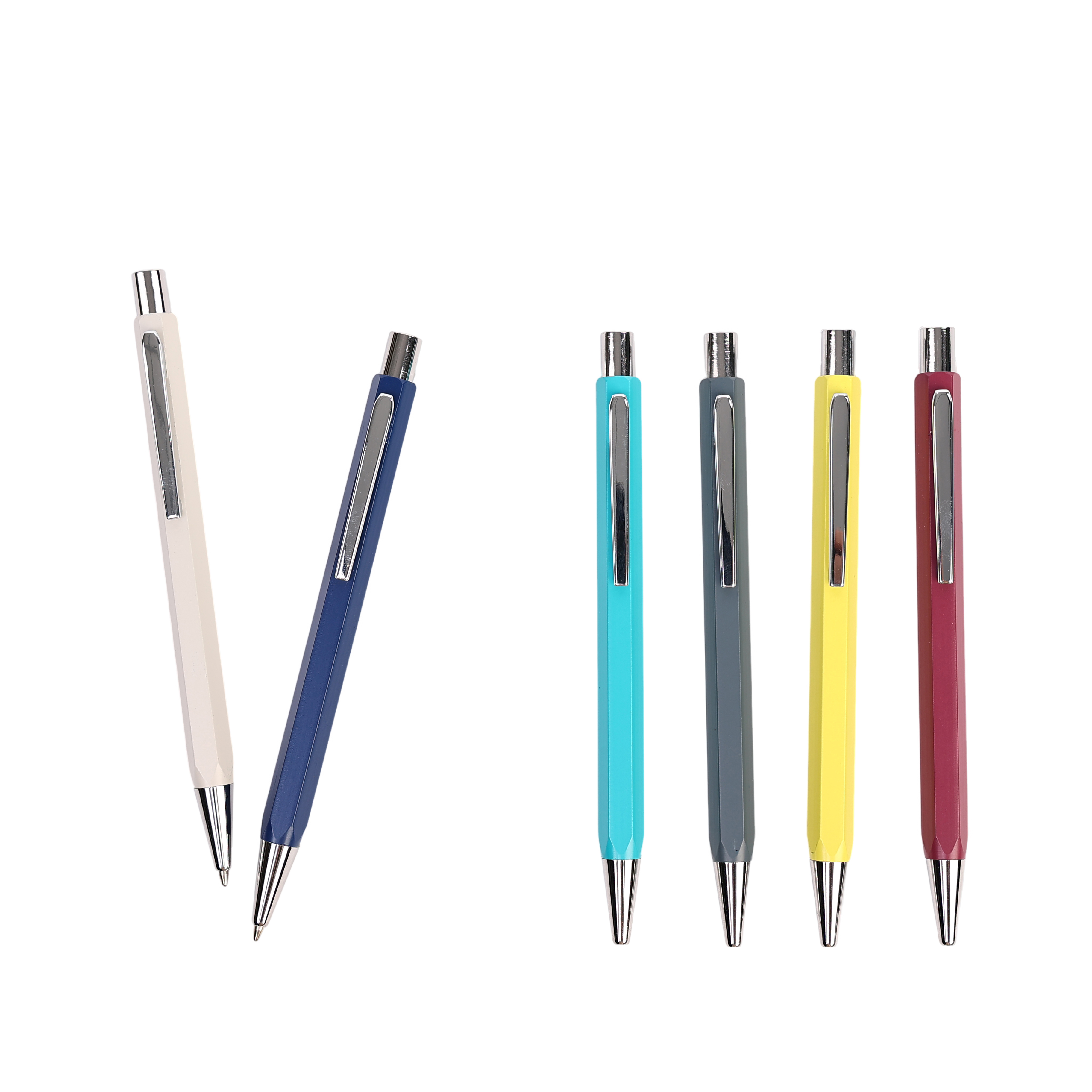 Hexagon Colorful Metal Ballpoint Pen for Office or Business