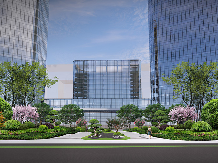 Office park landscape design and construction-Shanghai Gudi Landscape ...