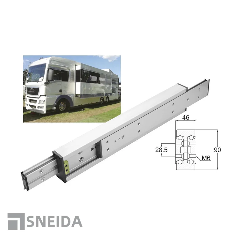 Sneida Aluminum Drawer Slides 2100 lbs for Vans