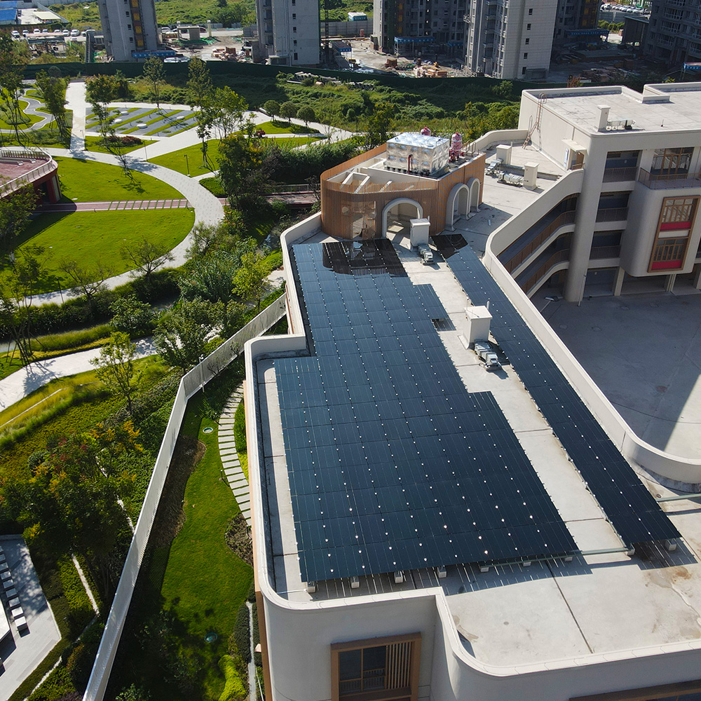 Wenjiang Hongqiao Kindergarten Roof PV Project CdTe Power Glass Project ...