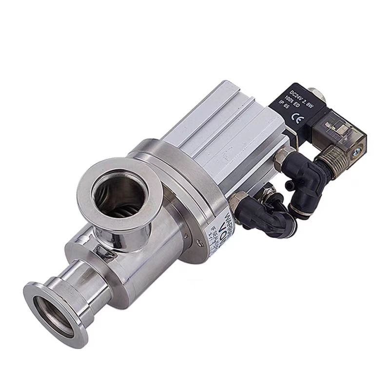 GDQ-KF16 Pneumatic Vacuum Angle Valve L-Type 304 Stainless Steel KF ...