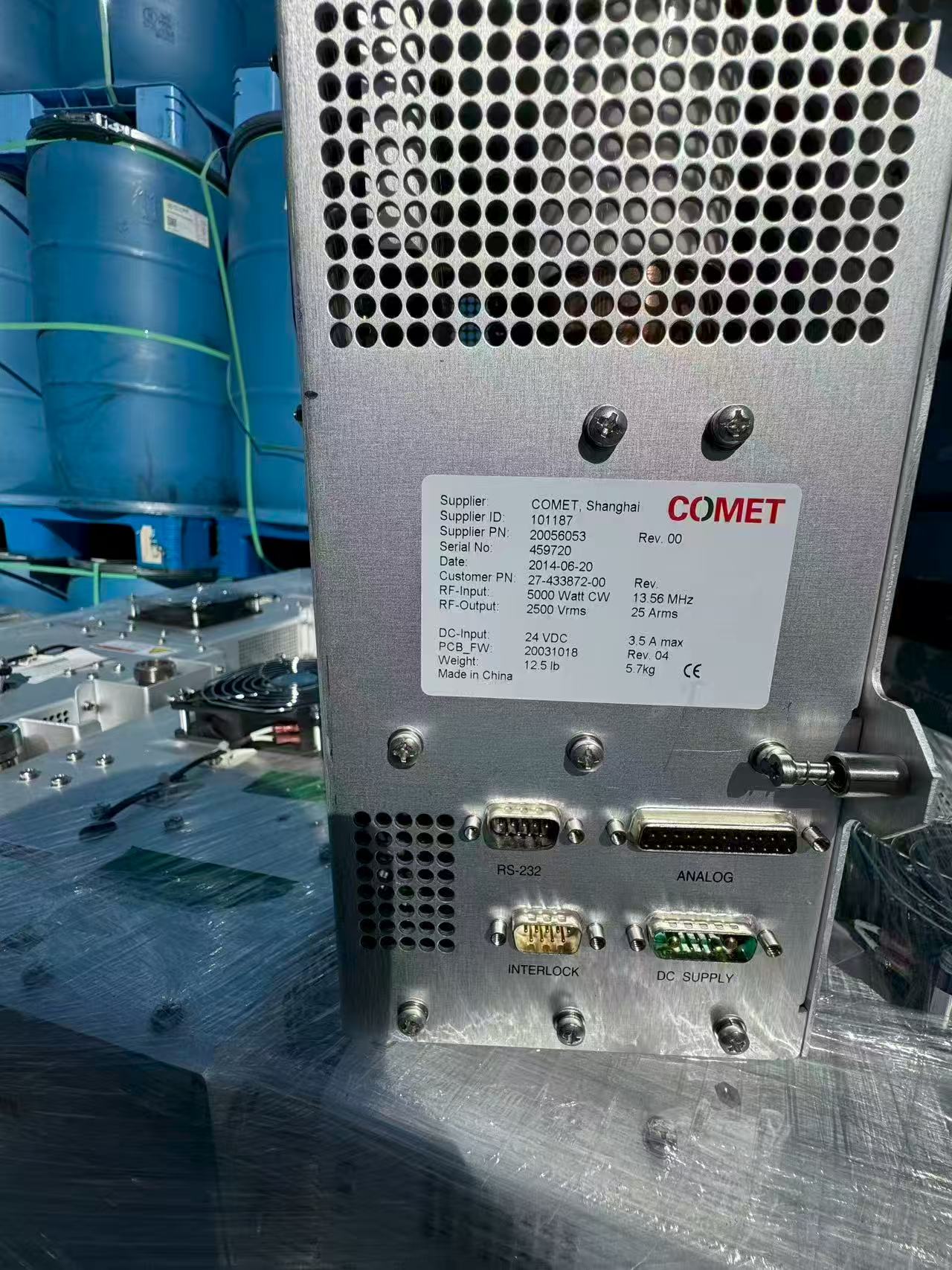 COMET 20056053 RF Power Amplifier | 5kW CW Drive, 13.56MHz