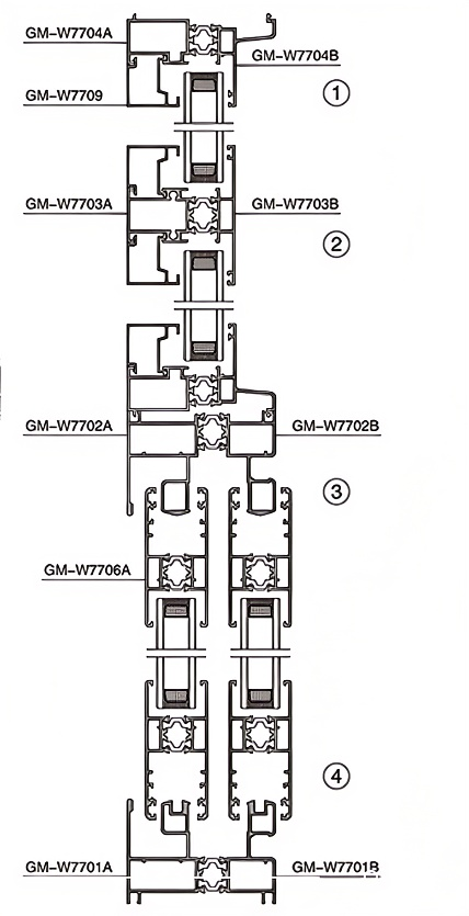 GM-W77 Heat-Insulating Aluminum Profiles by Jiangxi Taian