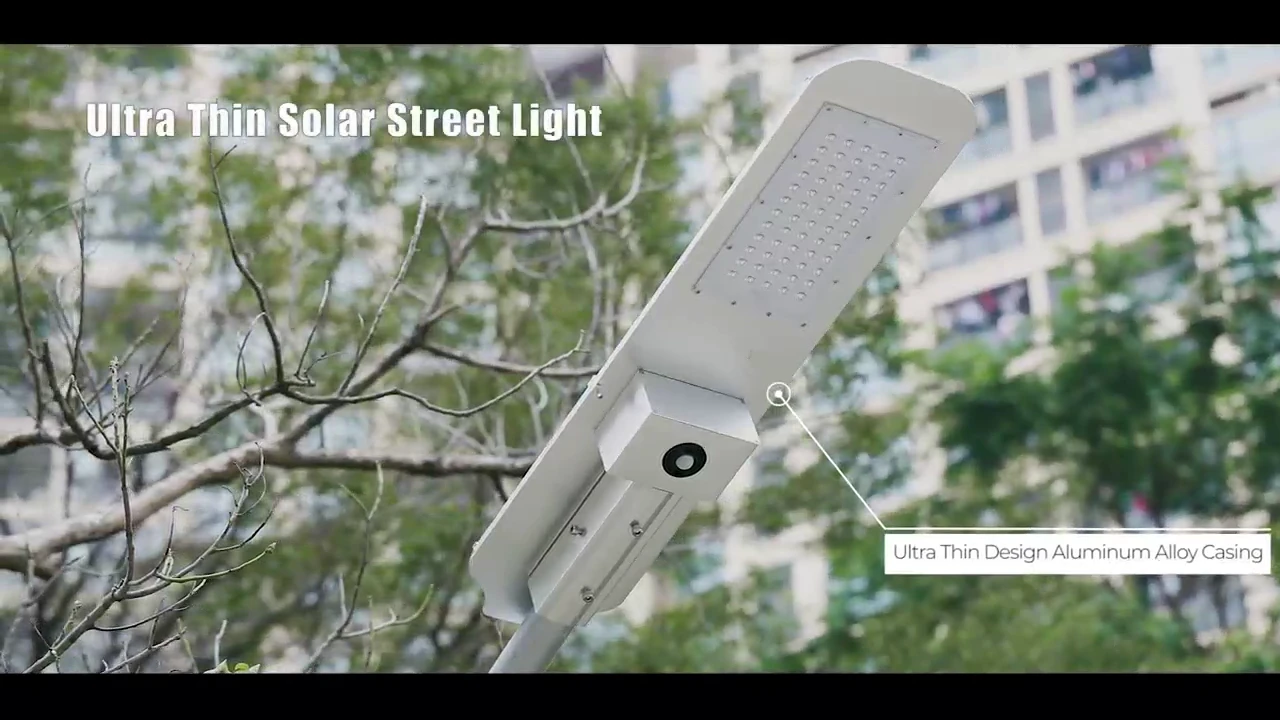 20W-60W Ultra-thin All In One Solar LED Street Light