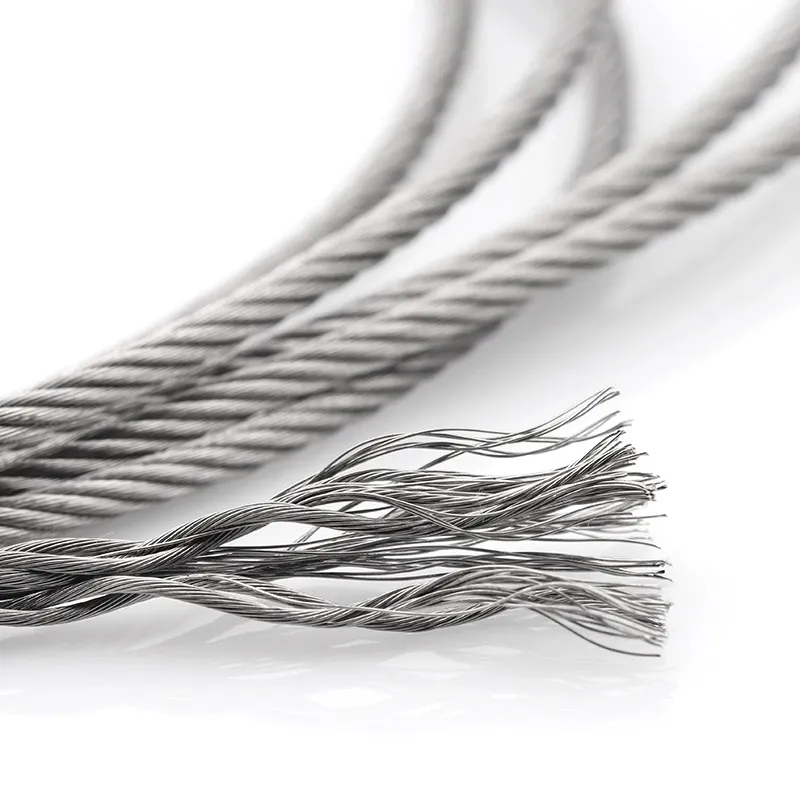 Plastic nylon coated carbon non galvanized stainless steel wire rope