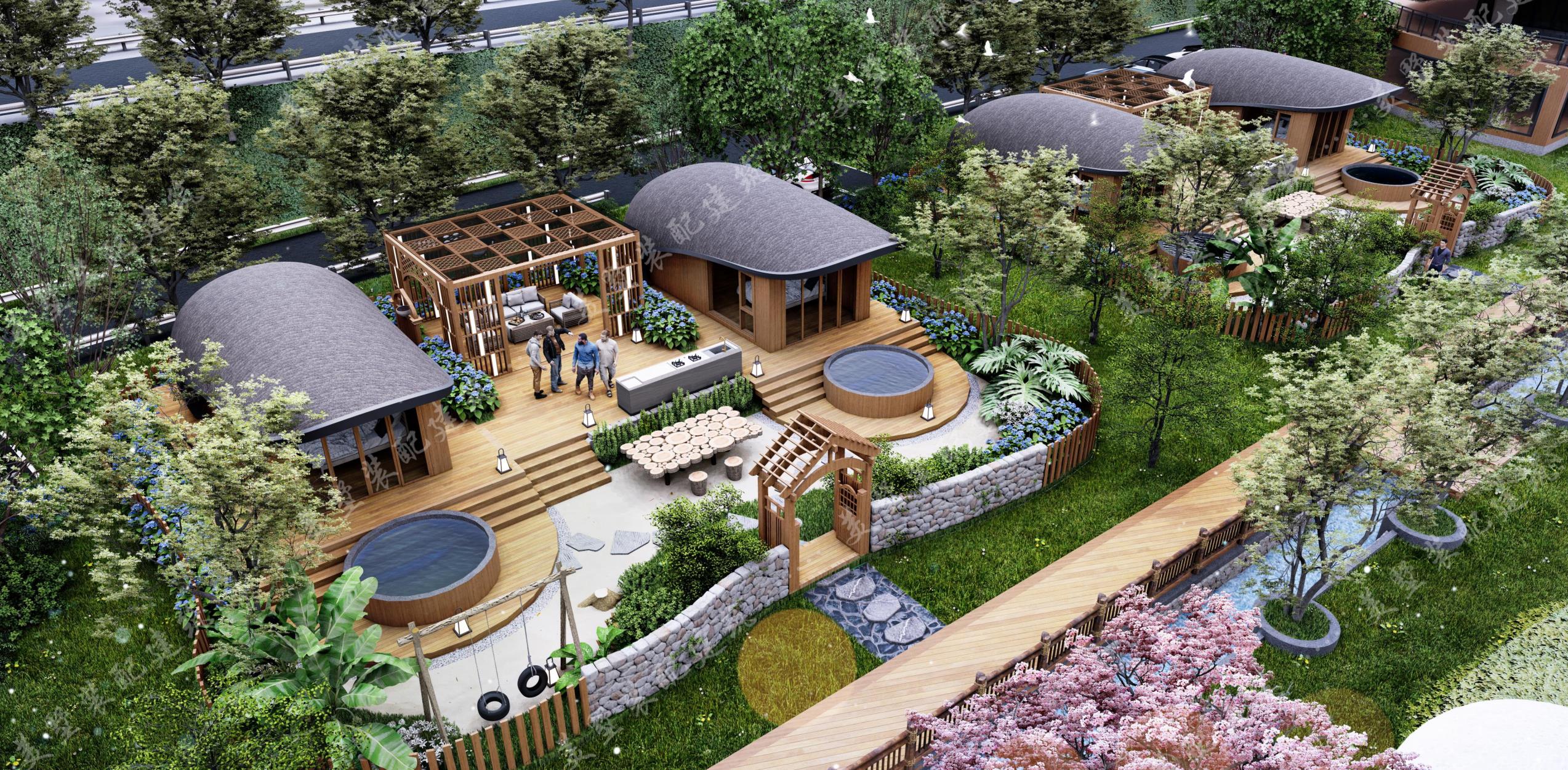 Combination Series-Tree Shark Courtyard