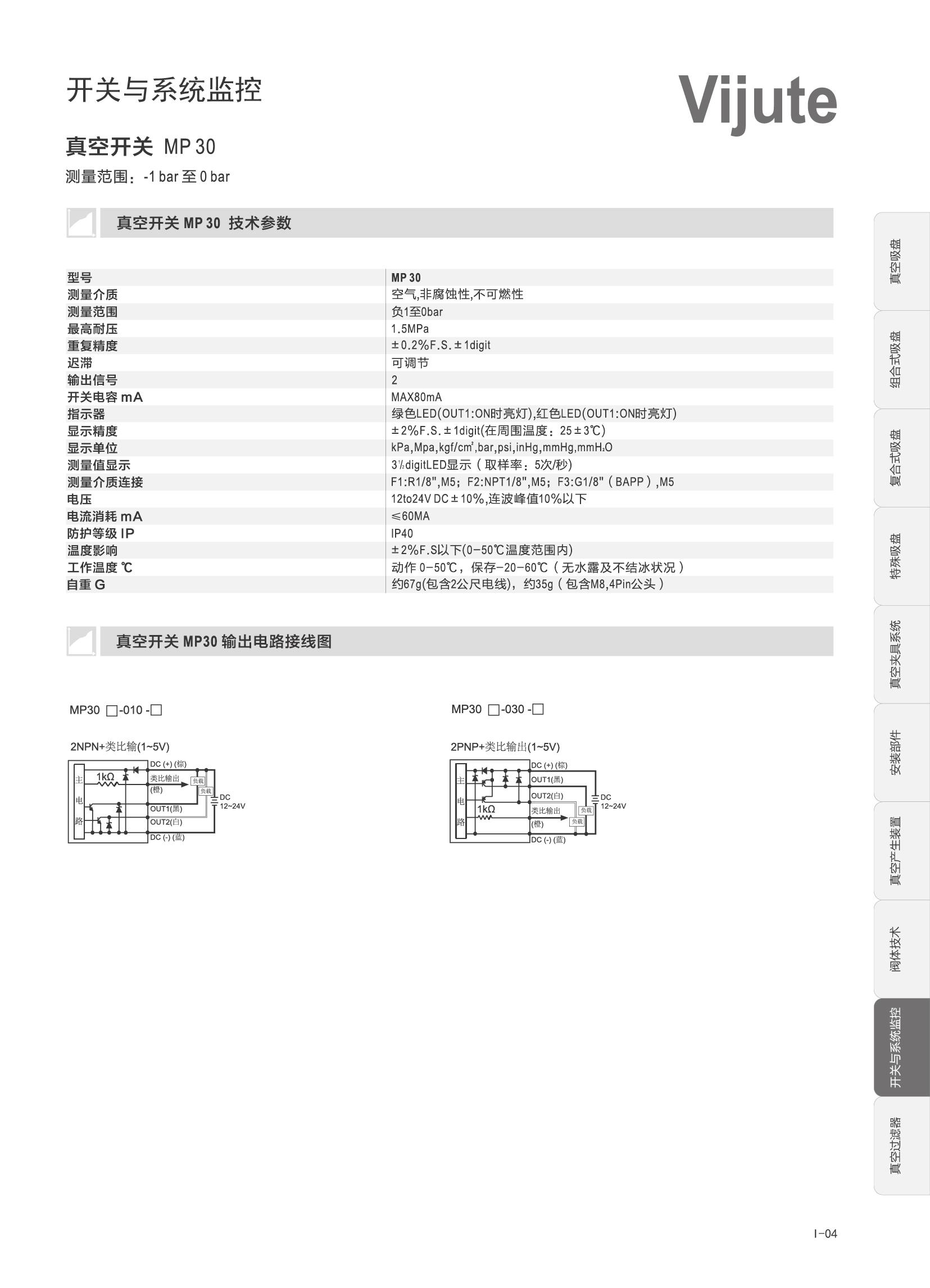 真空开关MP30_苏州威巨特智能科技有限公司