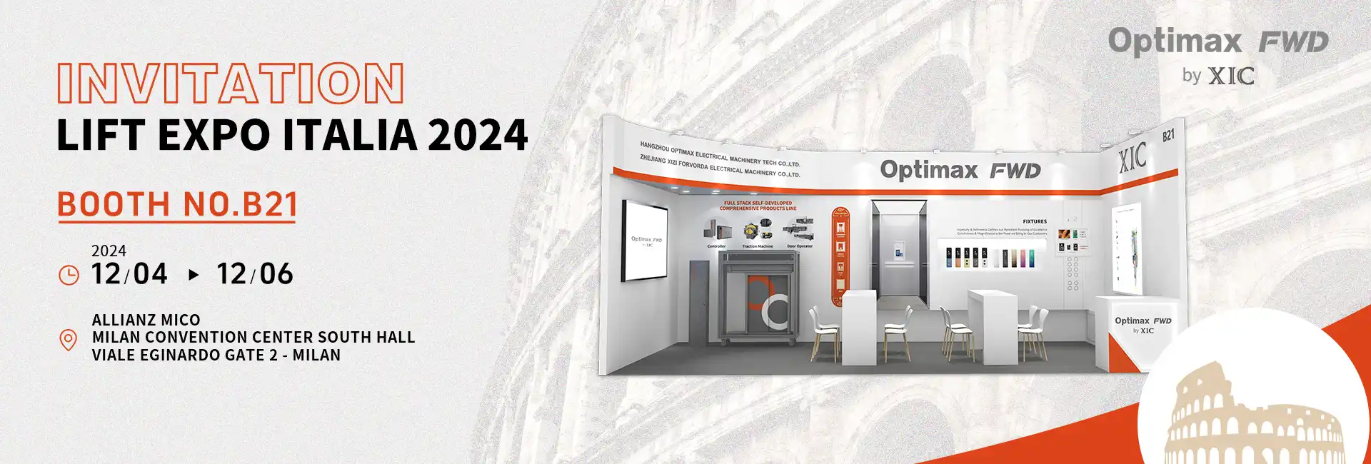 Optimax Showcased Advanced Elevator Products at the 2024 Lift Expo Italia