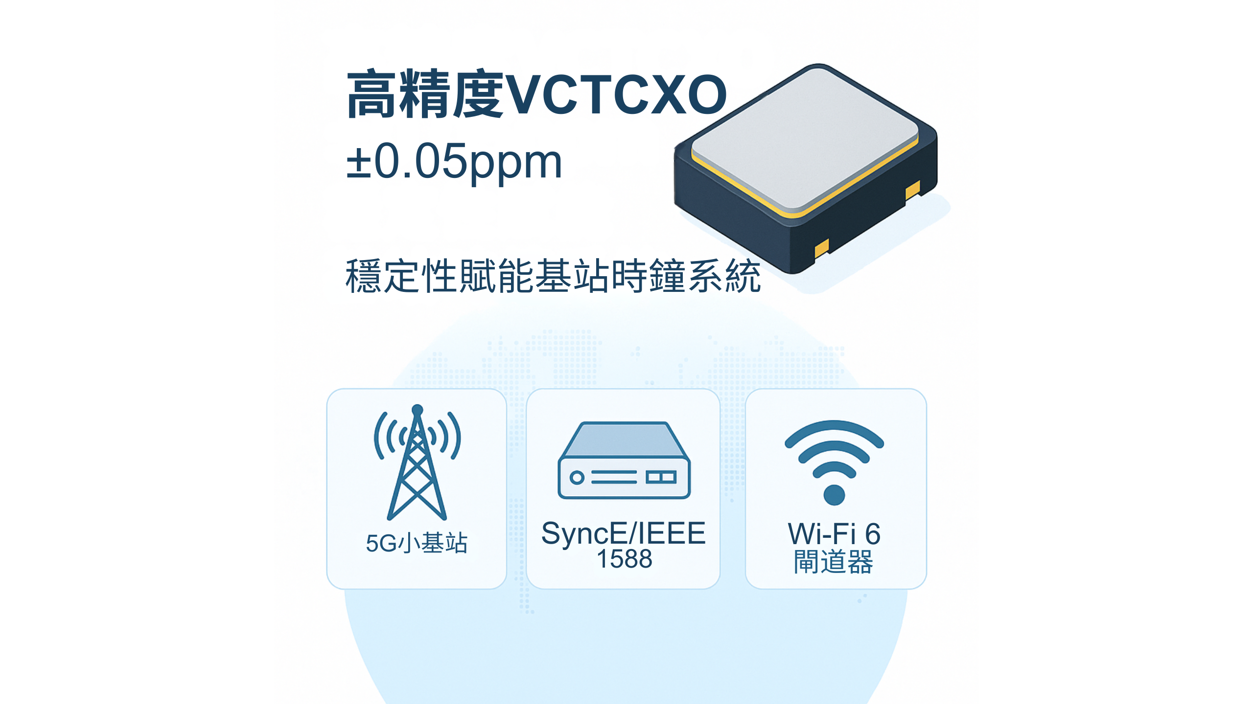 高精度VCTCXO:±0.05ppm稳定性赋能基站时钟系统_FCom富士晶振