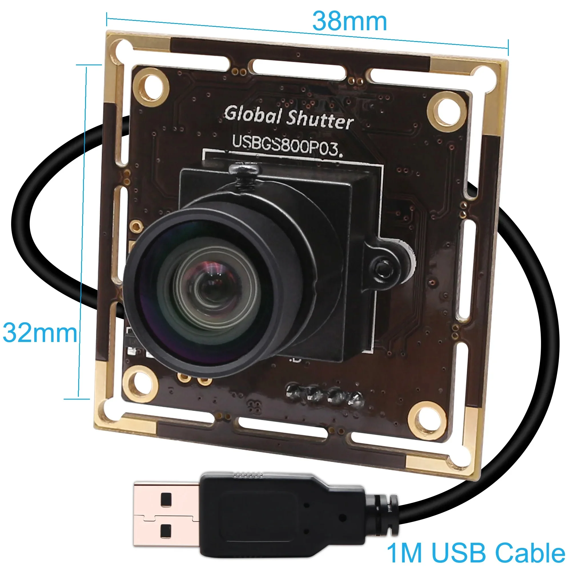 ELP 800P High Speed Global Shutter USB Camera 120FPS 210fps Monochrome ...