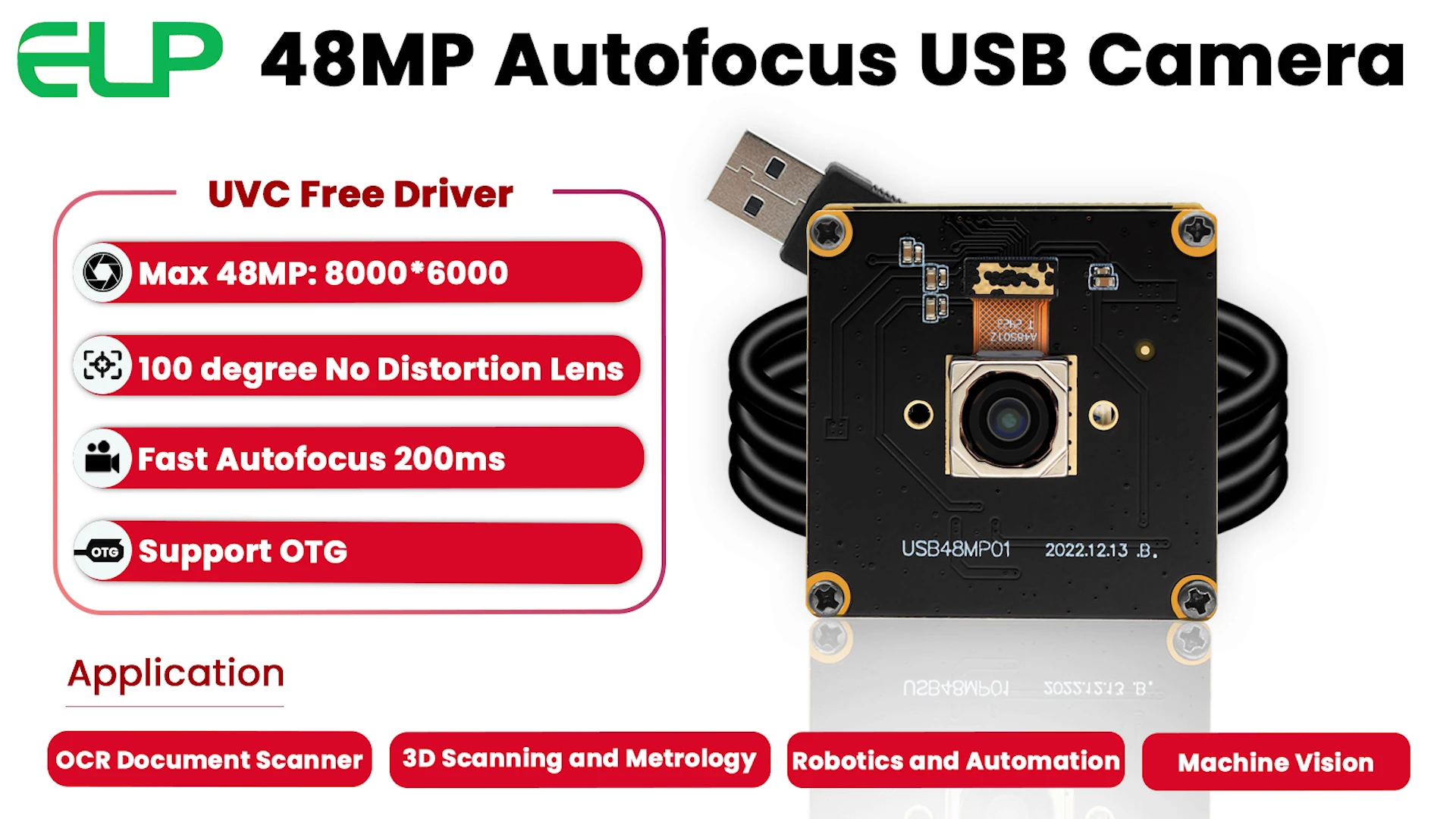 ELP 48MP Ultra HD USB Camera | High Quality | Ailipu