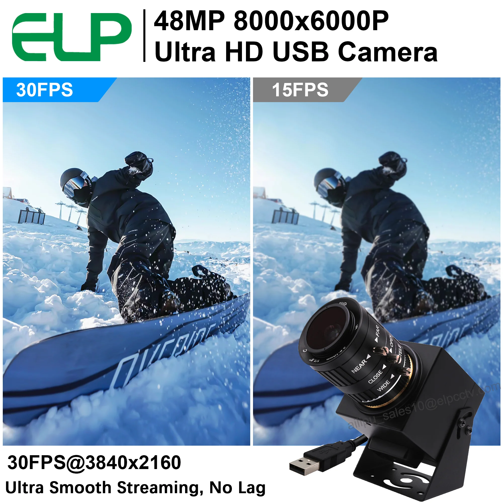 ELP 30FPS 48MP USB Camera | High Quality & HD | Ailipu