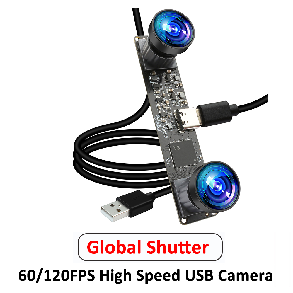 ELP 120FPS Global Shutter 3D Stereo Dual USB Camera 4MP 1200P 60FPS ...