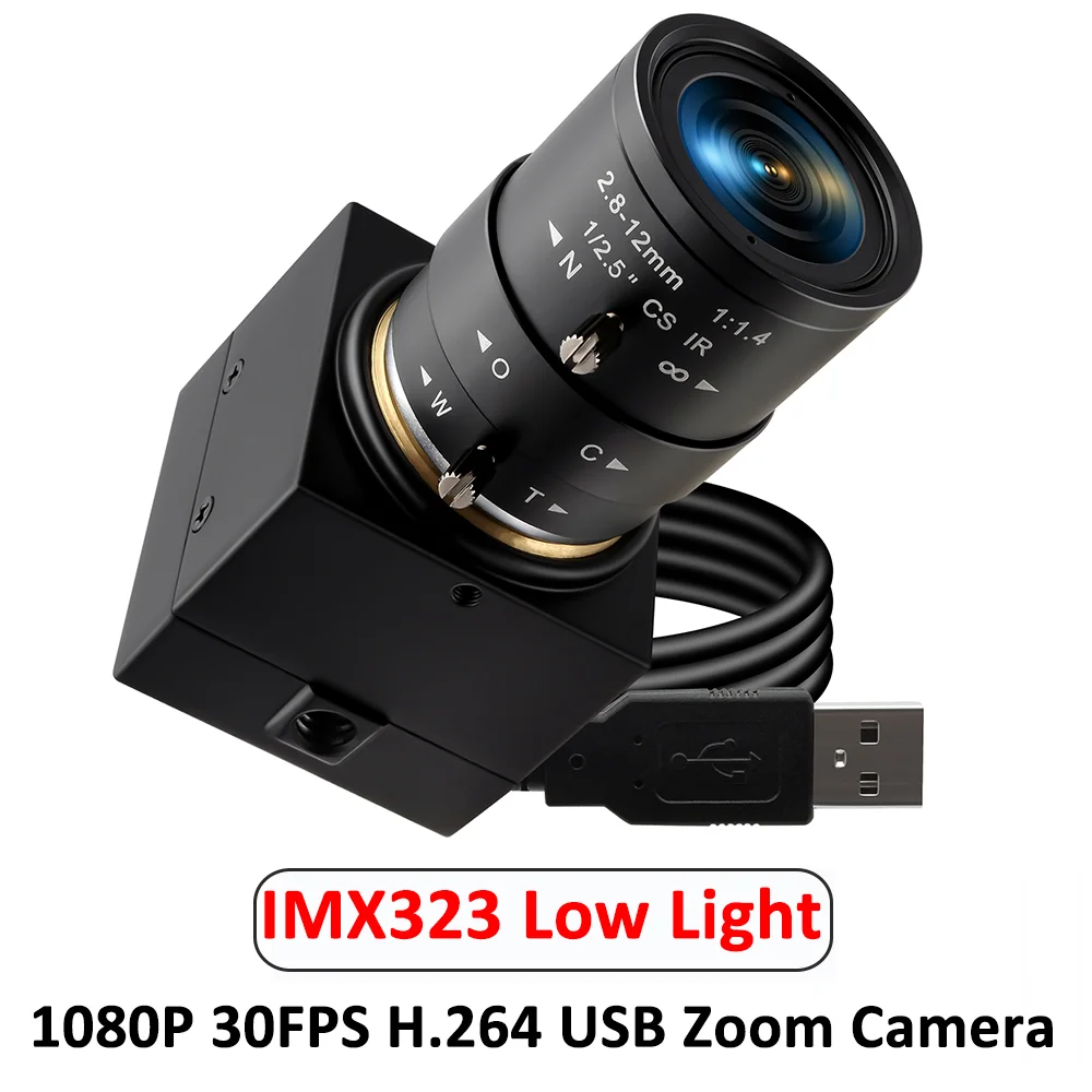 ELP 2MP H.264 Low Light Webcam with Zoom CS lens High Speed 1080P 30fps ...