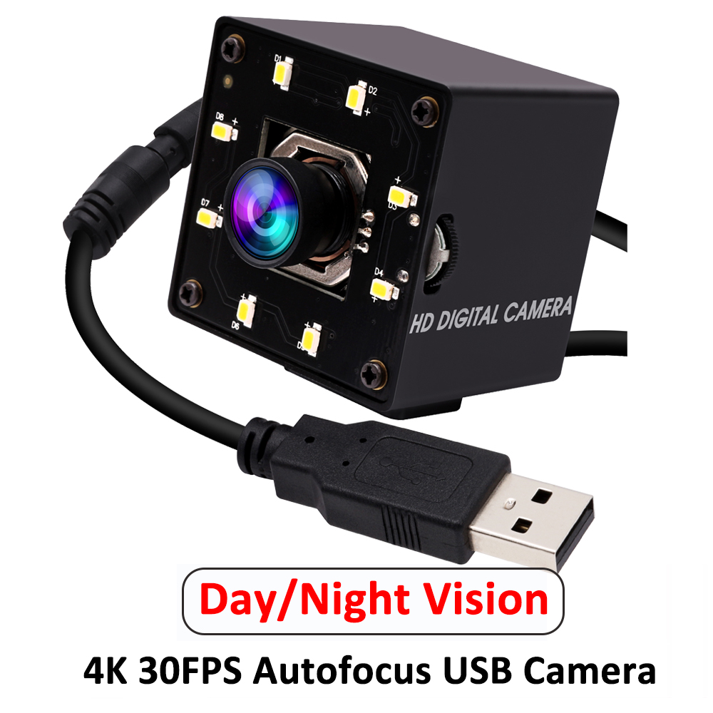 ELP 4K Day Night USB Camera Auto Focus Webcam for Computer Mini UVC ...