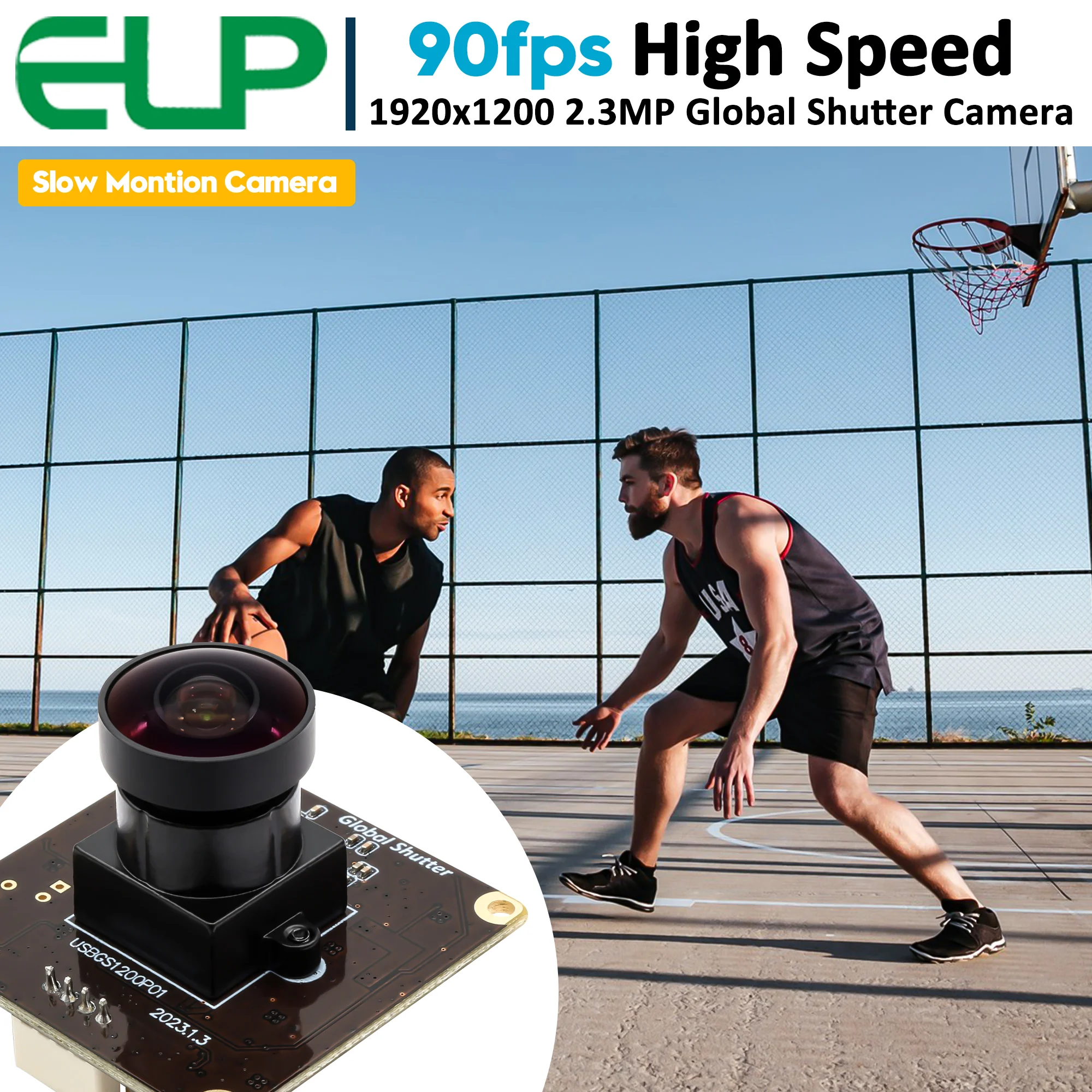 ELP High Speed Wide Angle Global Shutter USB Camera Module for Computer ...