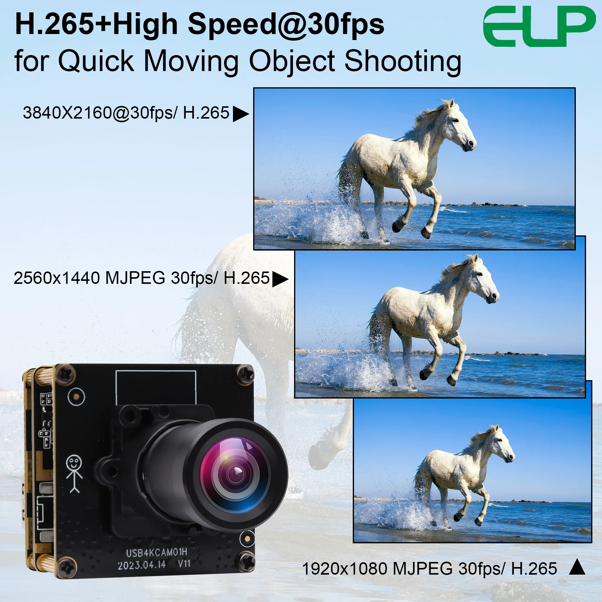 ELP HDMI 4K USB Camera Module With 0.001Lux Black Light 4mm Lens High ...