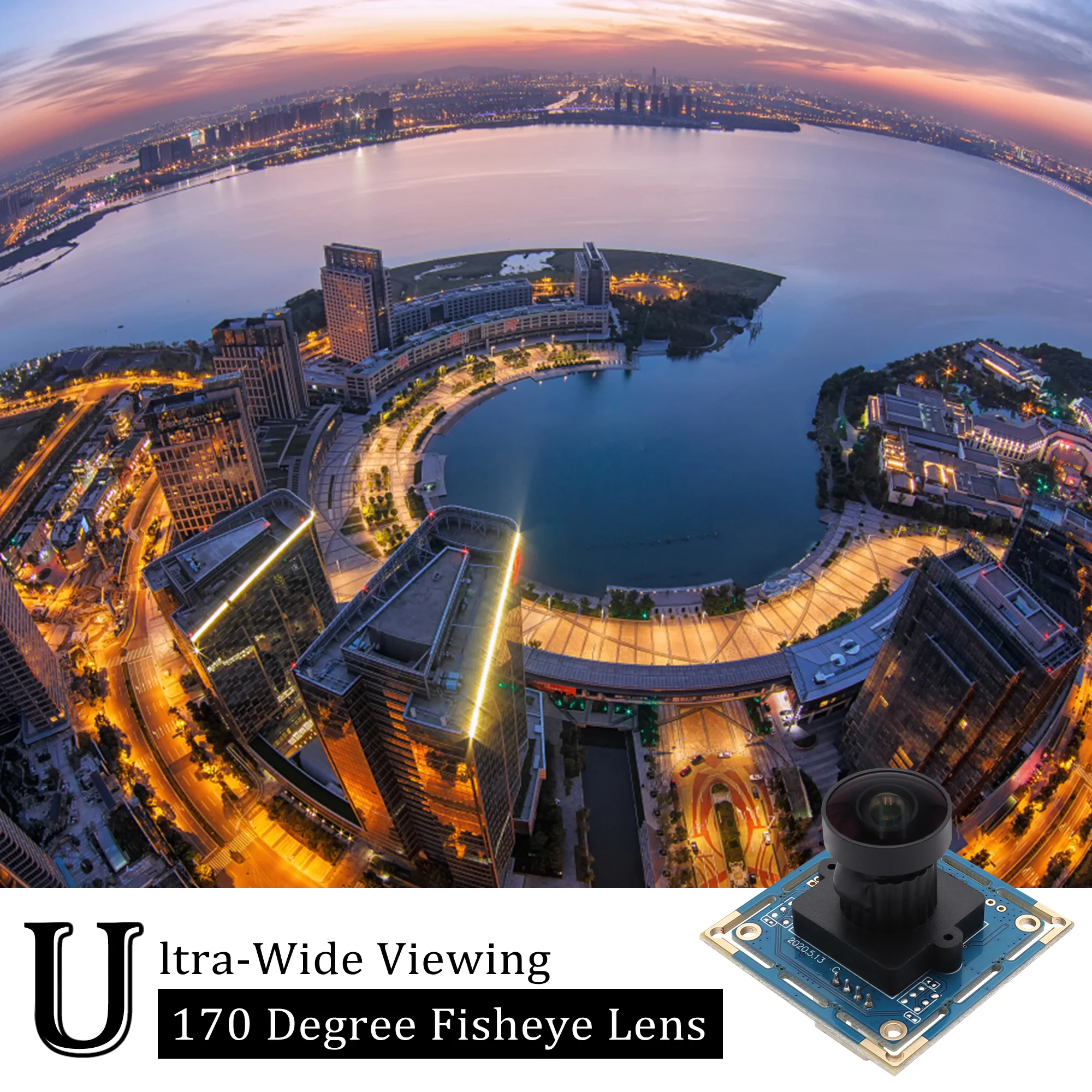 ELP 8MP USB Camera Module with 170 Degree Fisheye Lens for Computer 4K ...