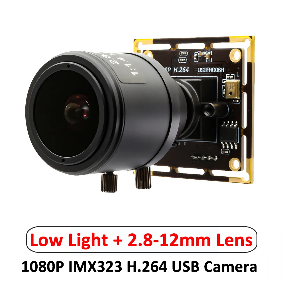 ELP 2MP H.264 Low Light USB Camera Module with Manual Varifocal Lens ...