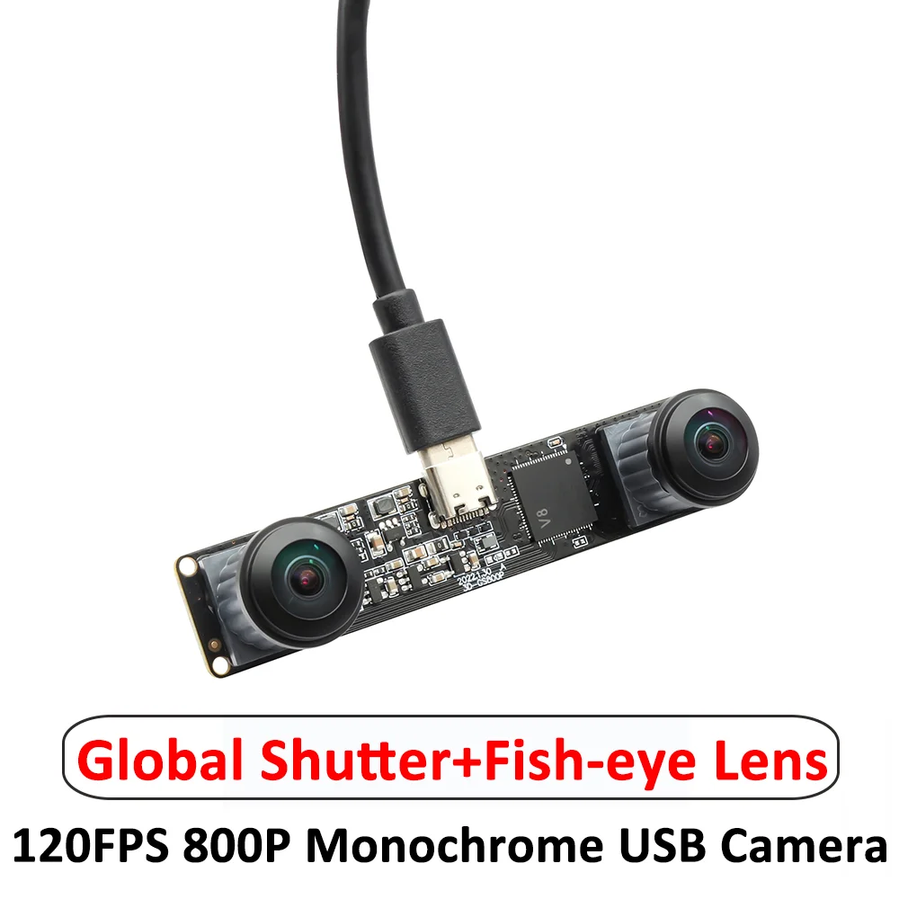 ELP 210FPS/120FPS 800P Monochrome Global Shutter USB Camera Module High ...