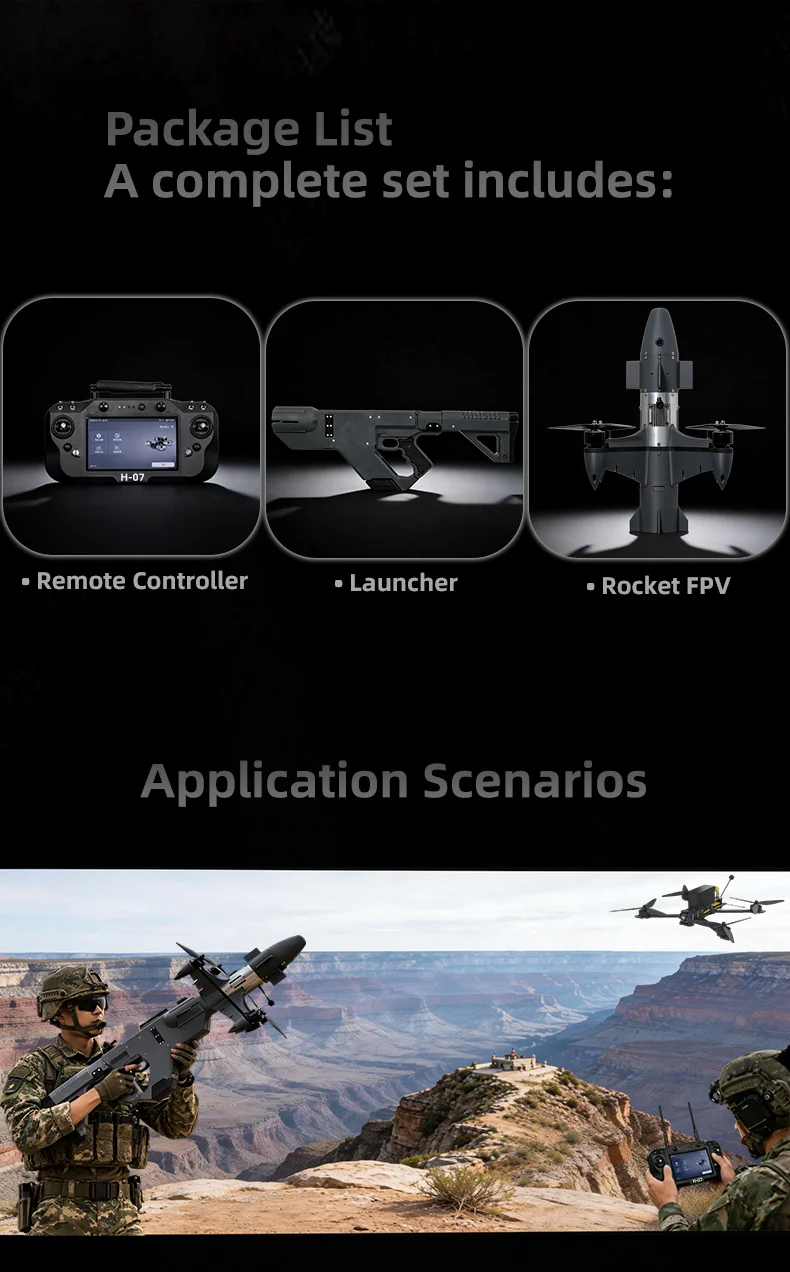 H-07 Rockets FPV High-Speed Interceptor Drone | 300 km/h Anti-Drone FPV UAV