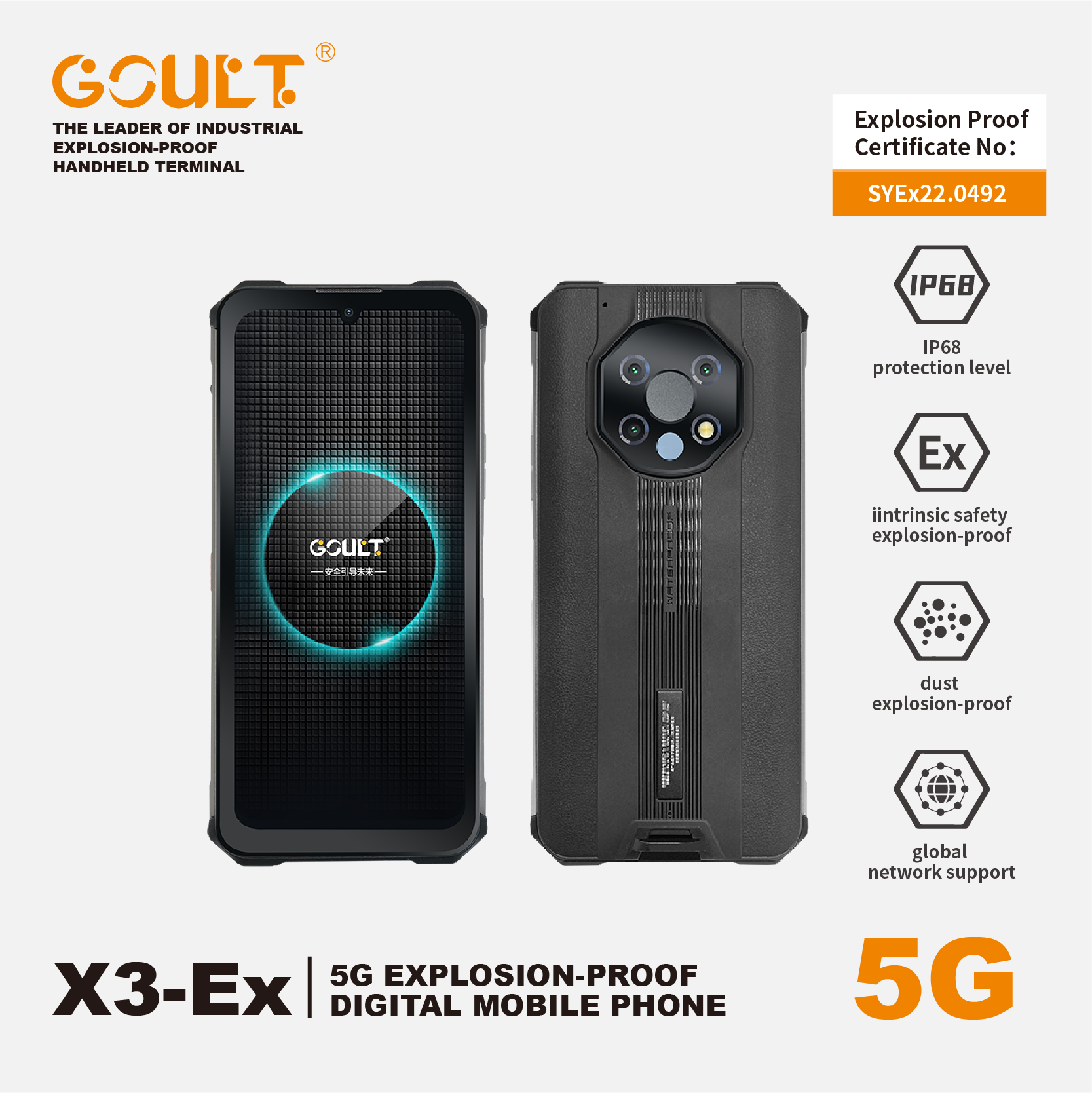 5G explosion-proof digital mobile phone X3-Ex_Shenzhen Goodison ...