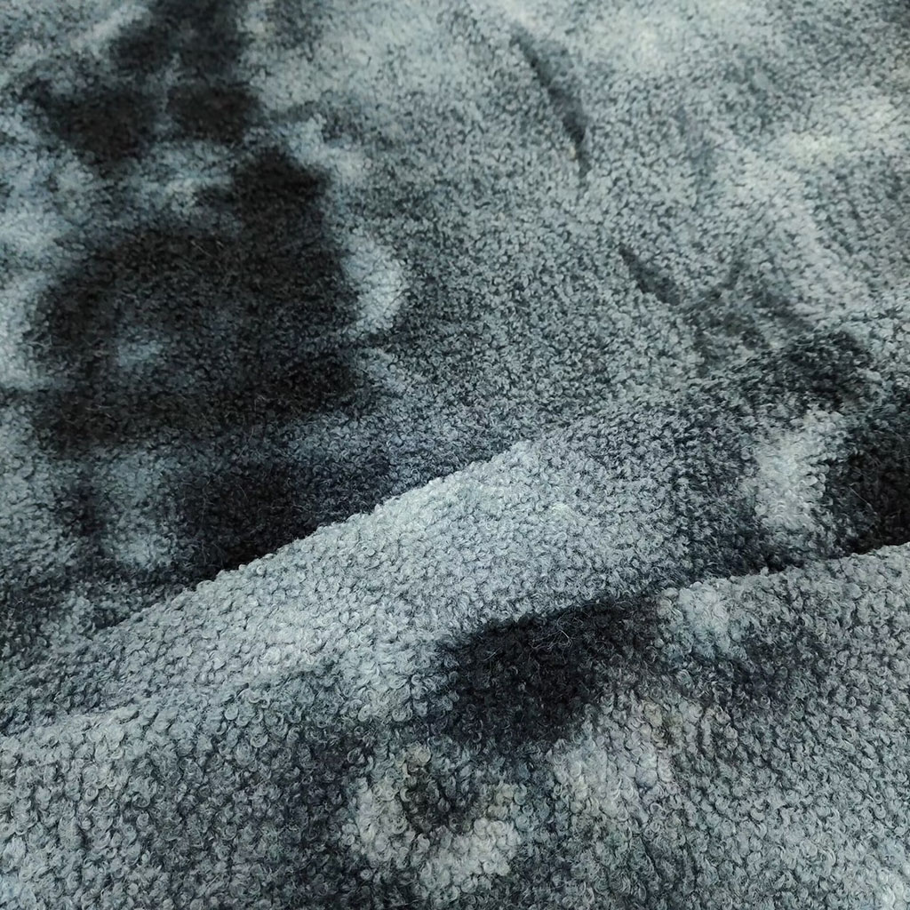 Tie-dye Faux Sherpa Fleece Curly Fabric for Home Textile