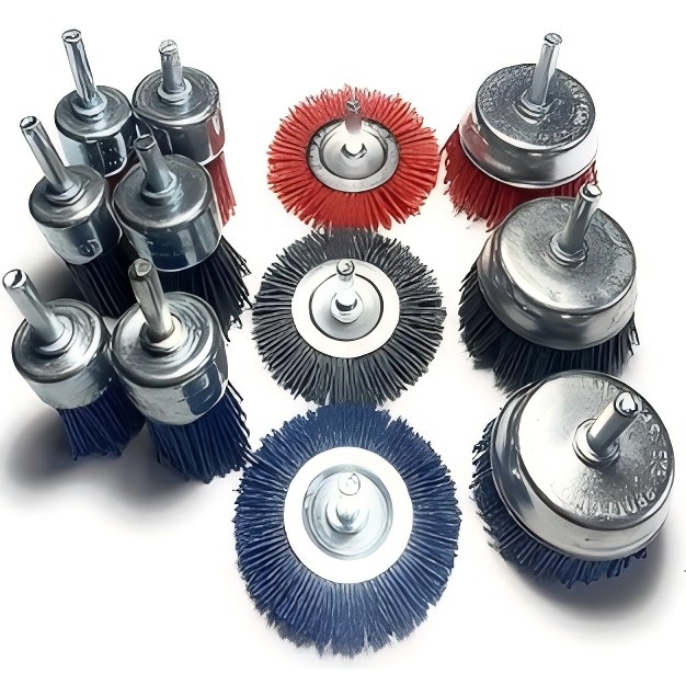 Nylon bristle Filament Abrasive Brush Drill Wheel and Cup Brush Set ...