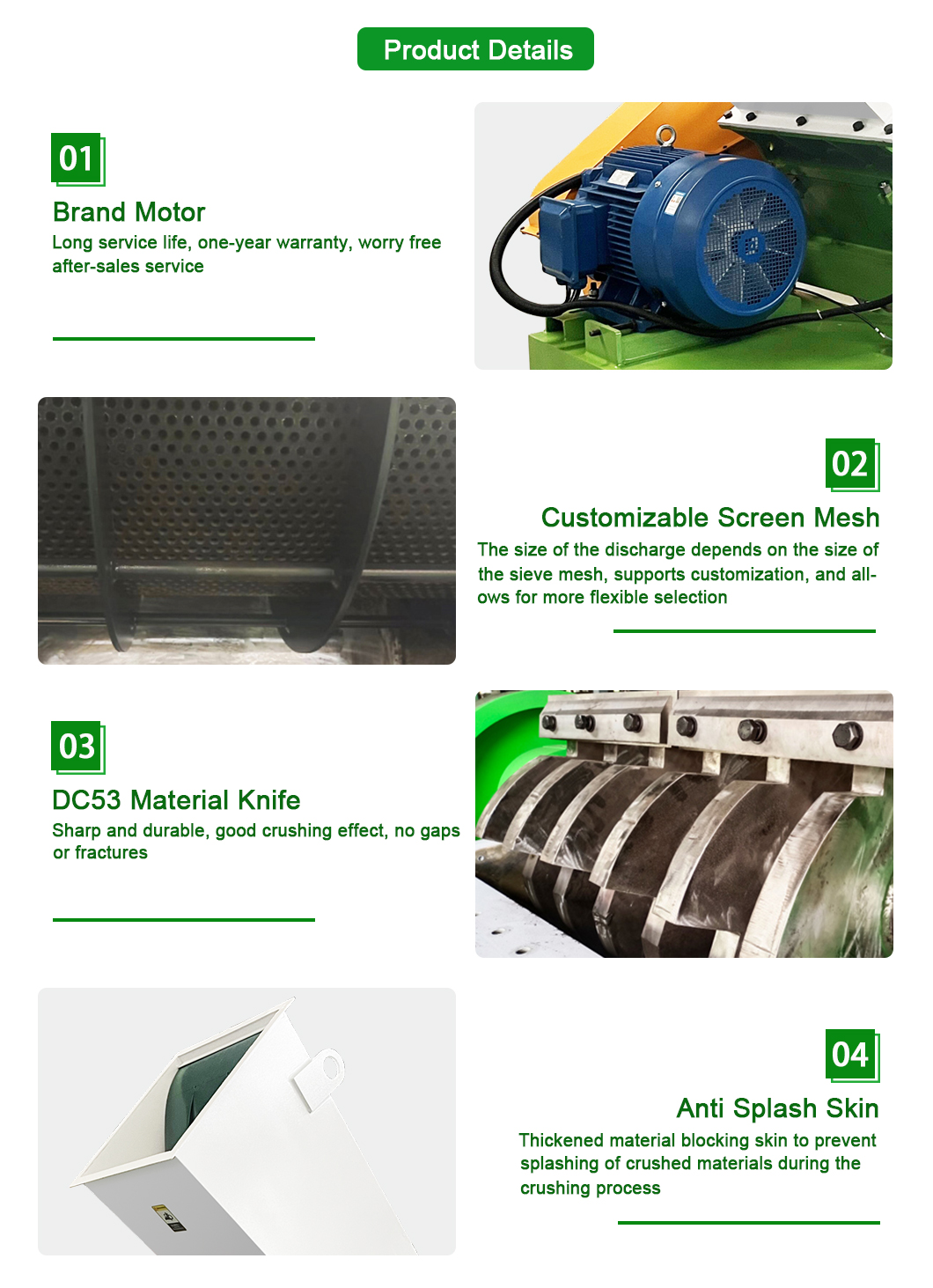 Resin tile plastic crusher machine