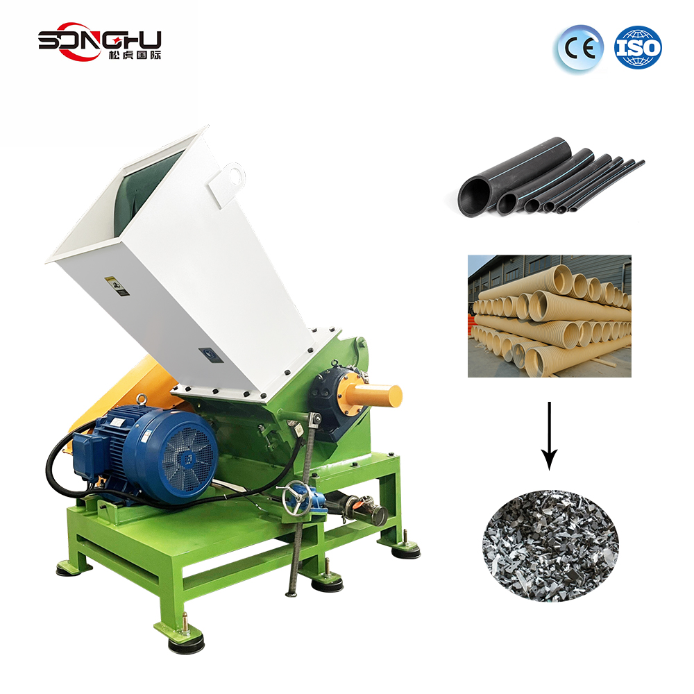 Rigid PVC plastic pipe tube crusher machine