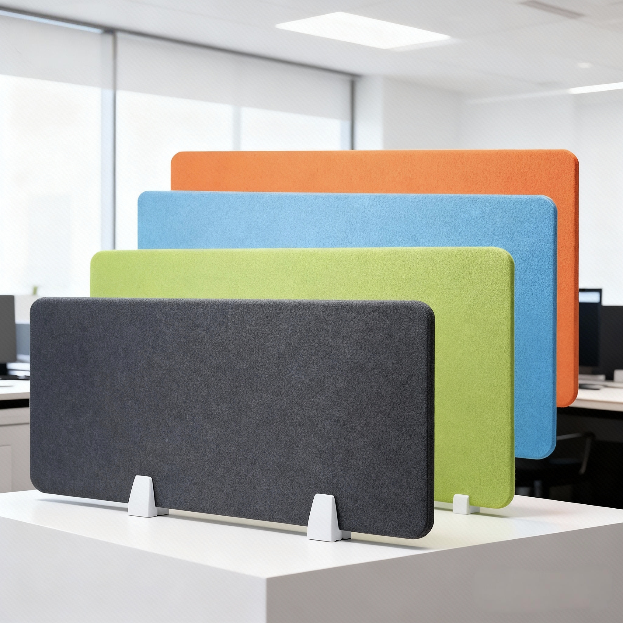 Modern 100% PET Polyester Acoustic Desk Partition Screen Divider Screen ...
