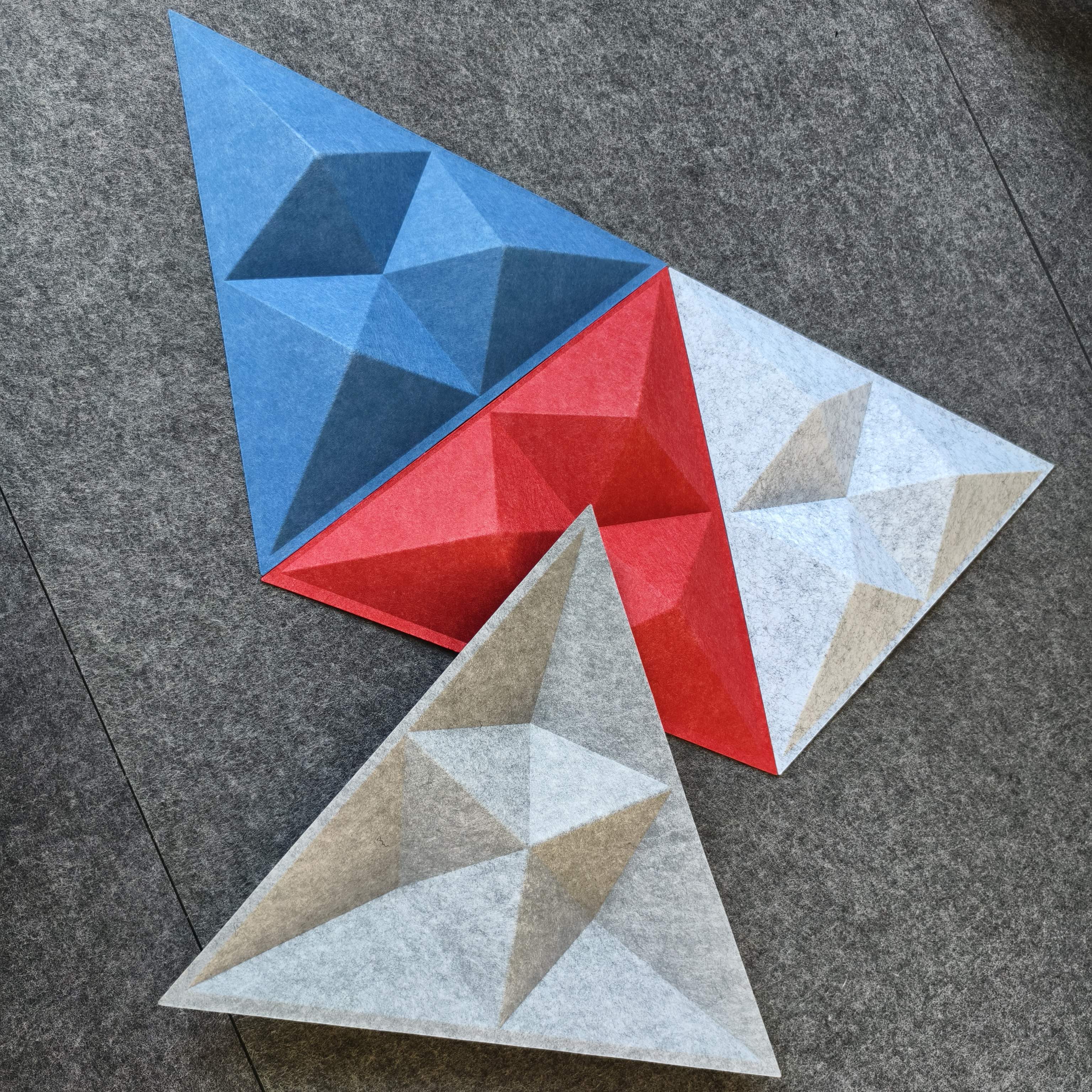 3D Felt Triangle Wall Panel Acoustic Felt Wall Panels Acoustic ...