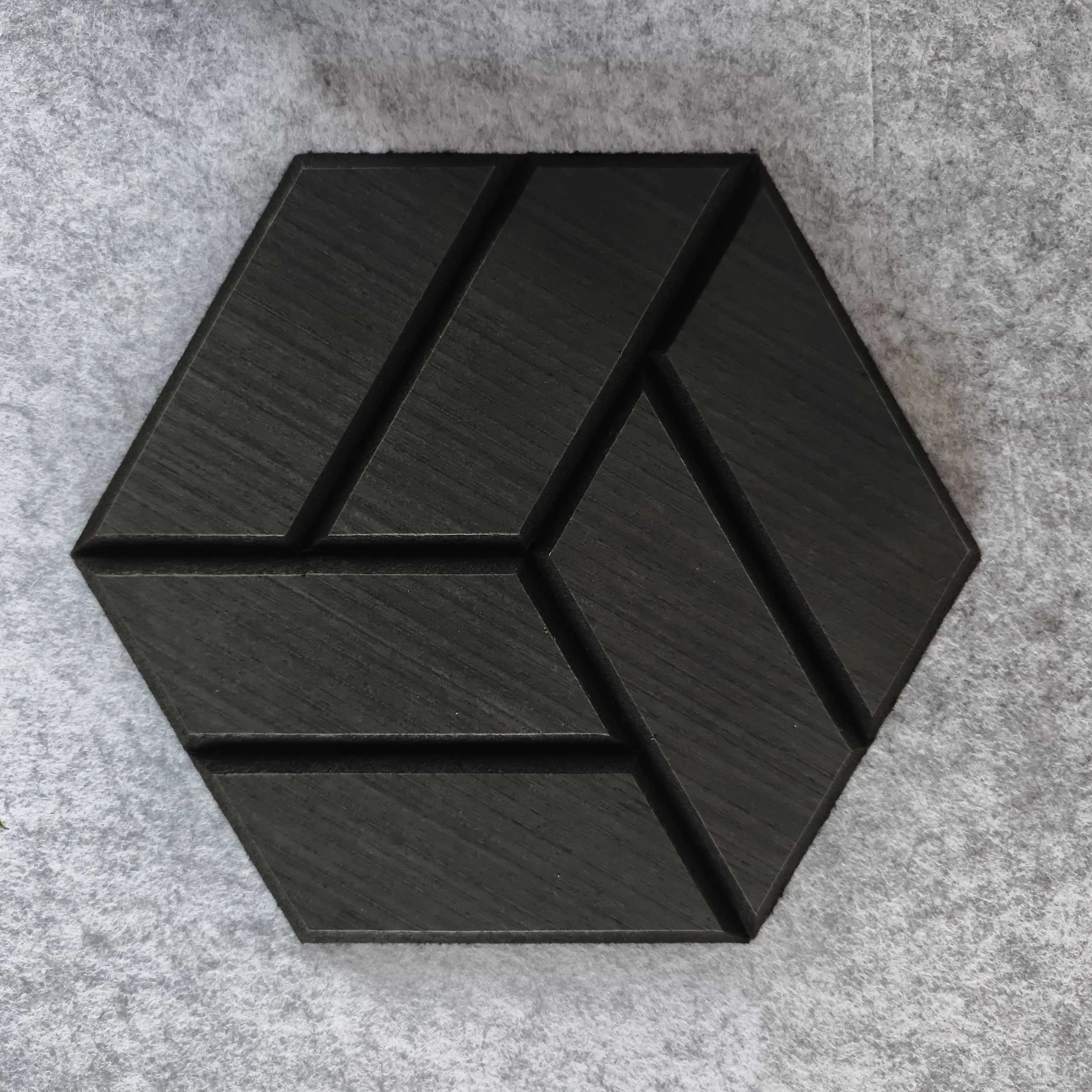 Hexagon 3D Wood Veneer Polyester Soundproof Panels-Manufacturer in ...