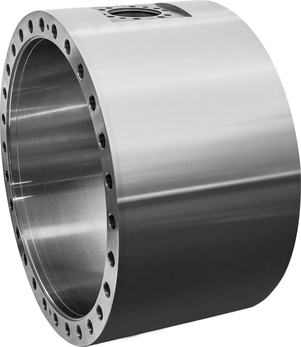 Three piece trunnion ball valve body