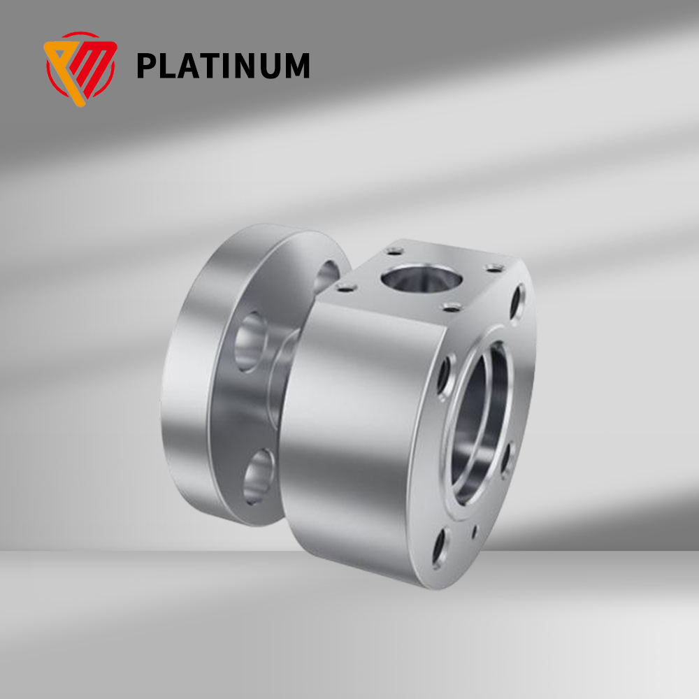 Two piece floating ball valve body