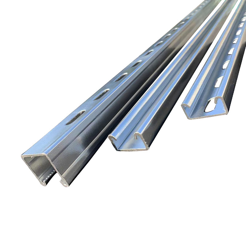 Hot Dipped Galvanized Slotted Steel c Channel Profiles Metal Solar ...