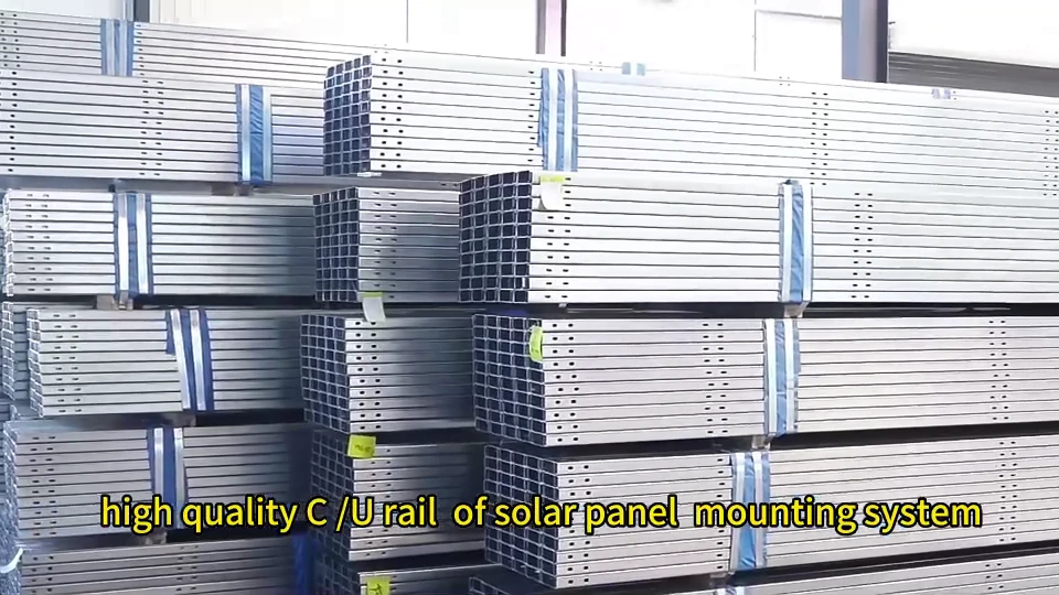 C Type Channel Steel Purlin Solar Panel Mounting Structure